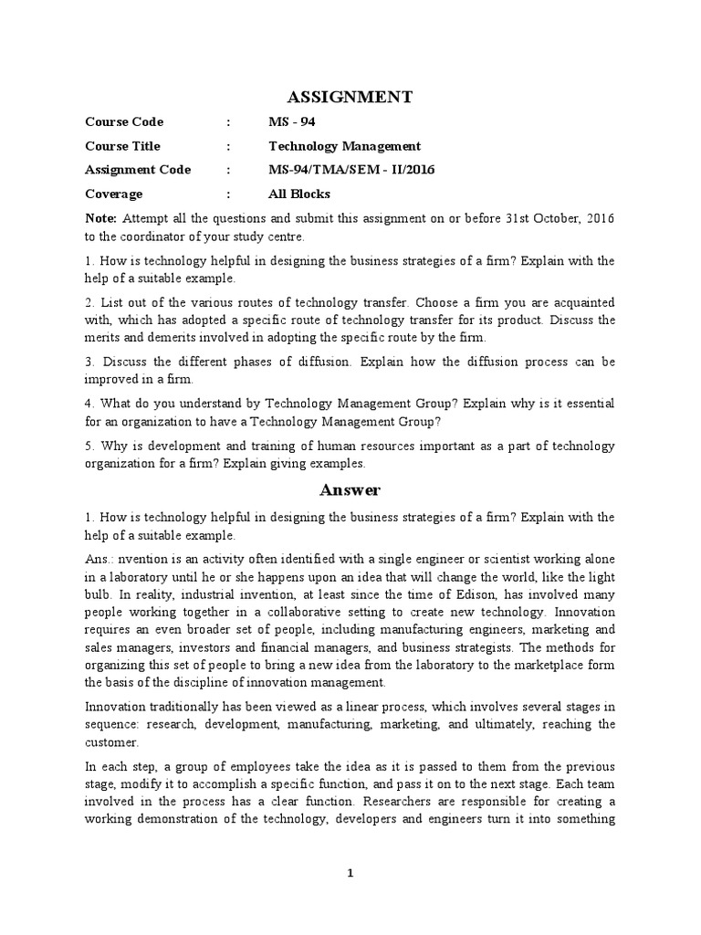 MS 94 | PDF | Technology Transfer | Human Resource Management