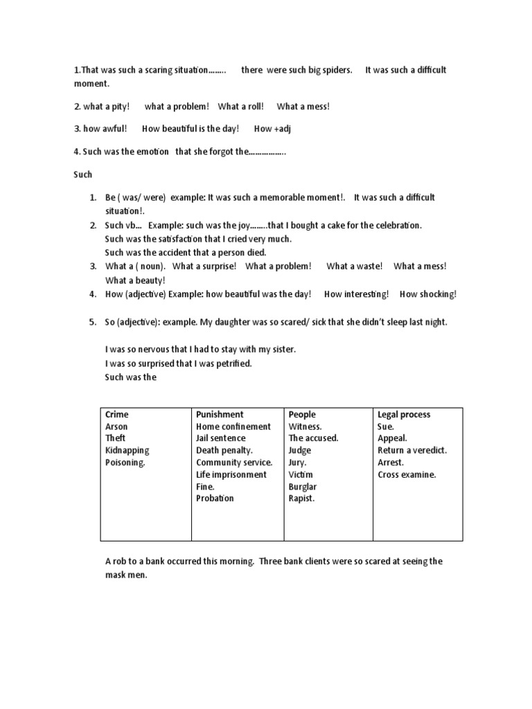 Exercises (Crime) | PDF