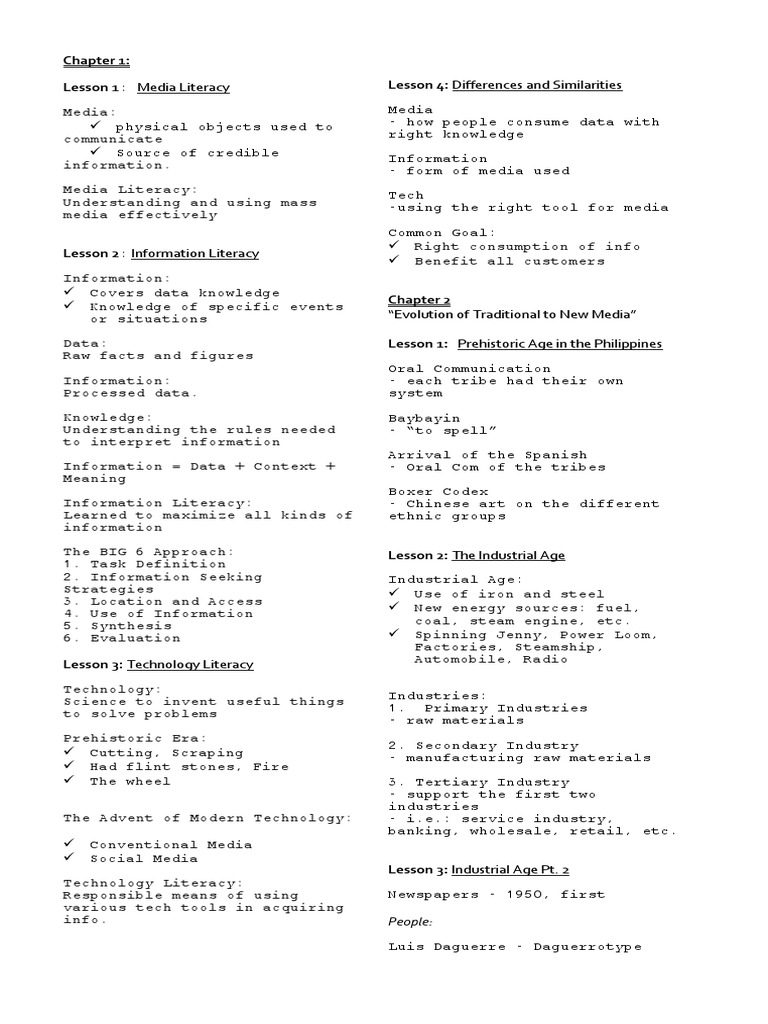Lesson 1: Media Literacy Lesson 4: Differences and Similarities | PDF ...
