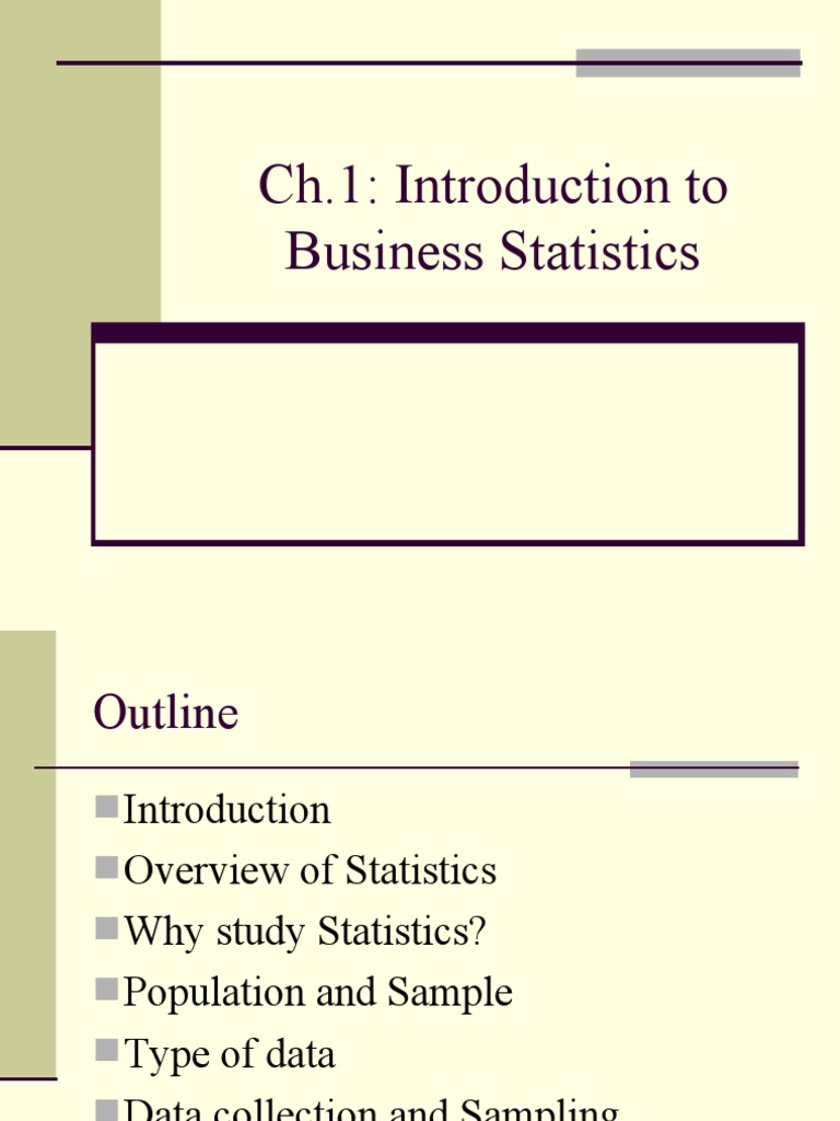 Introduction To Business Statistics | PDF | Level Of Measurement ...