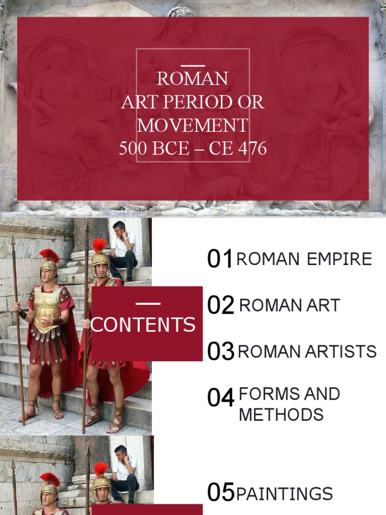Roman Art Period or Movement 500 BCE - CE 476 | PDF | Art Media ...