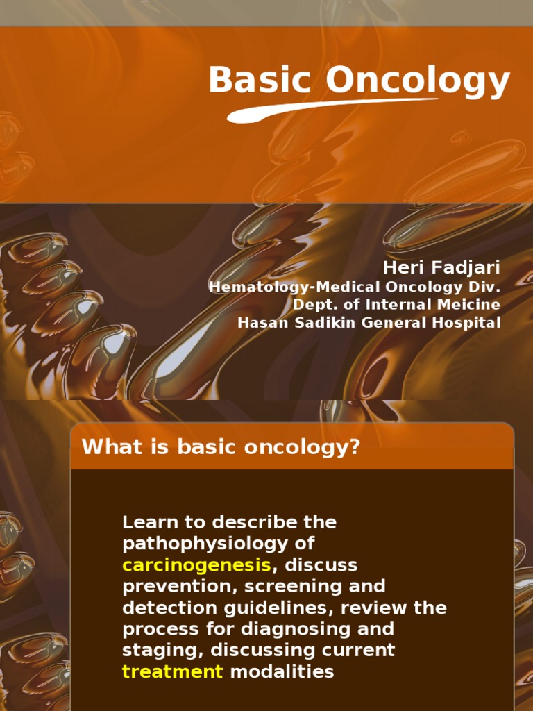 Basic Oncology | PDF | Chemotherapy | Ovarian Cancer