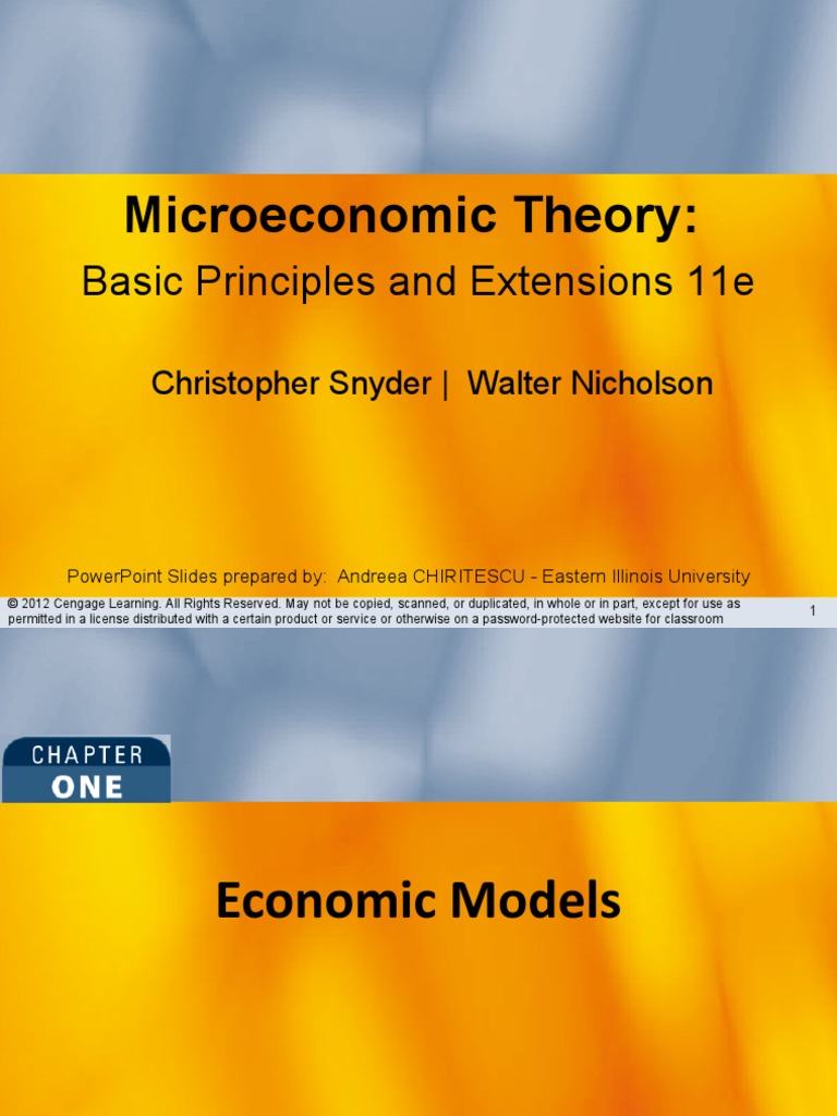 Chapter 1 Economic Models | PDF | Economic Equilibrium | Value (Economics)
