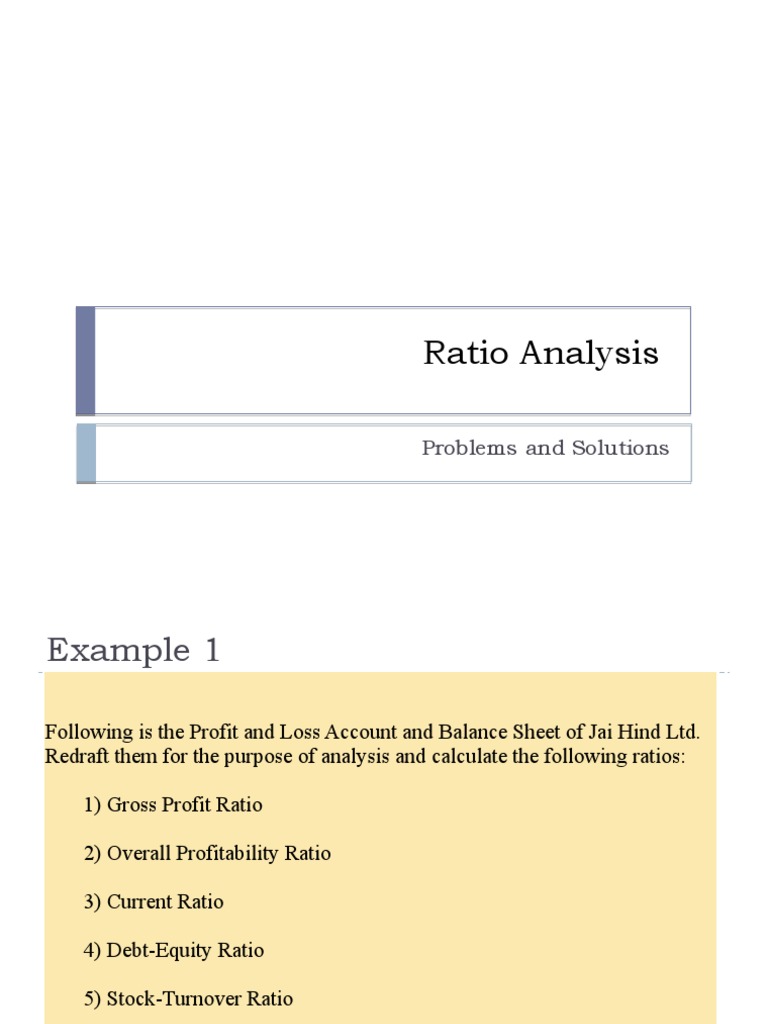 Ratio Analysis Problems | PDF | Equity (Finance) | Balance Sheet