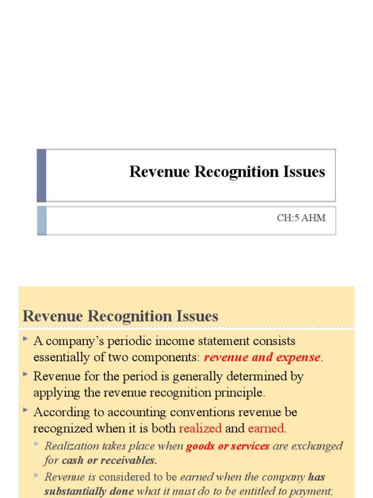Understanding Revenue Recognition: Key Principles, Issues, and Examples | PDF | Revenue ...
