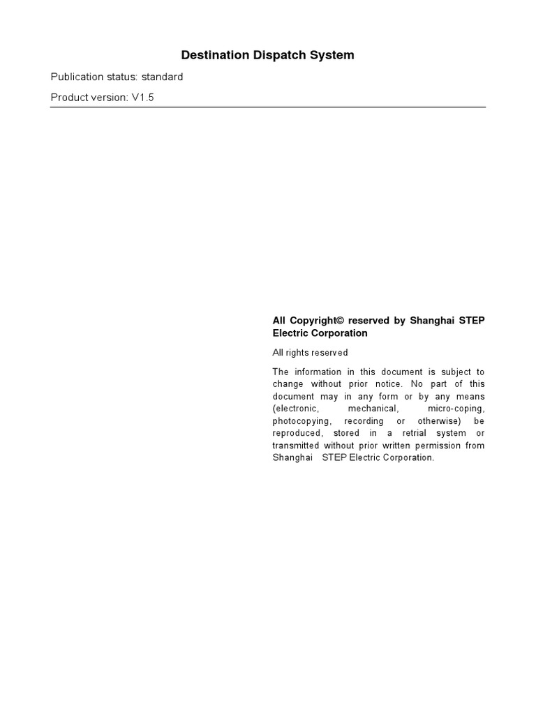 DDS Destination Dispatch System | PDF | Elevator | Relay