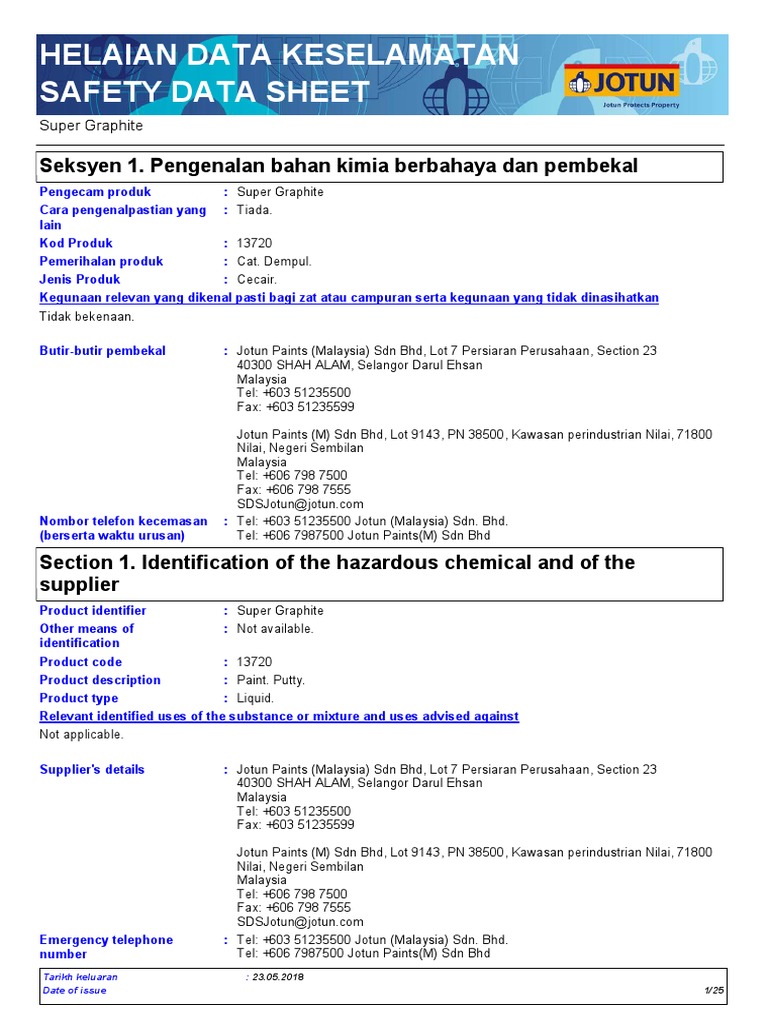 Super Graphite Safety Data Sheet | PDF