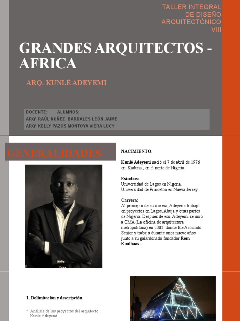 Kunlé Adeyemi: Innovación en Arquitectura Africana | PDF | Arquitecto | Science