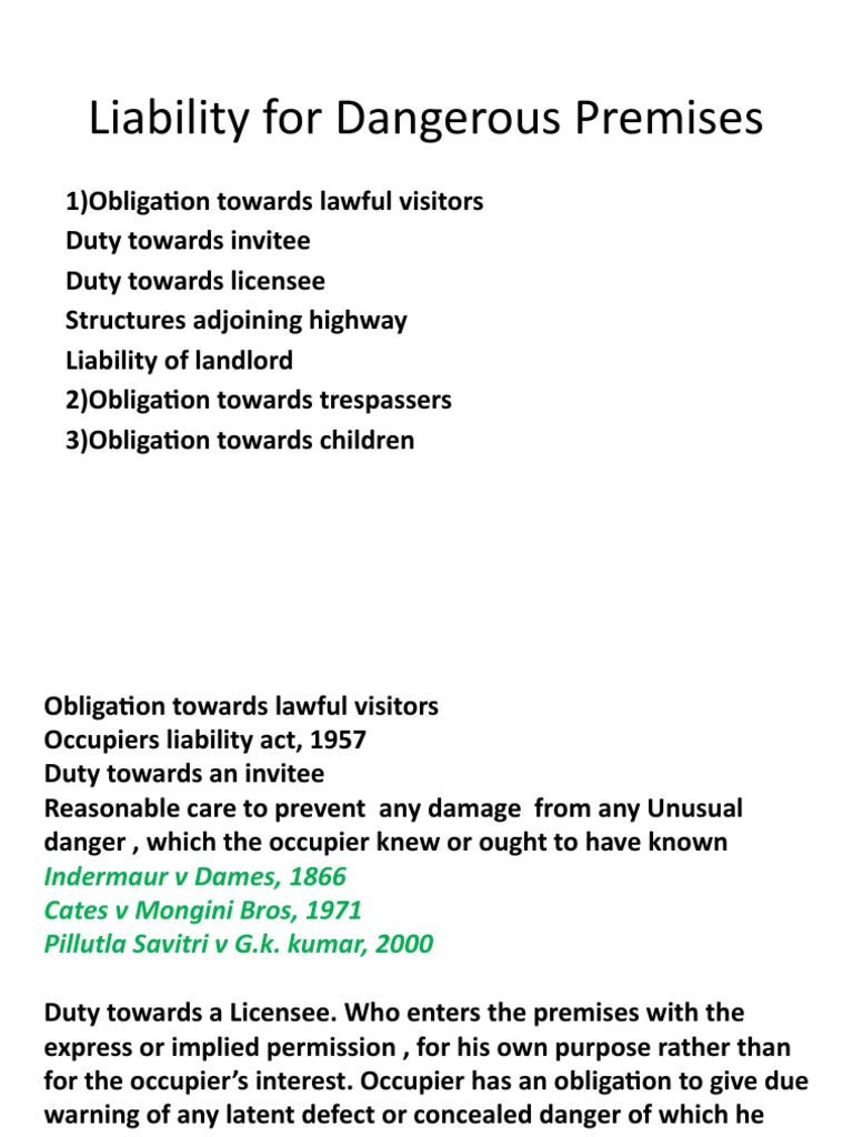 Understanding Premises Liability | PDF | Legal Concepts | Law And Economics