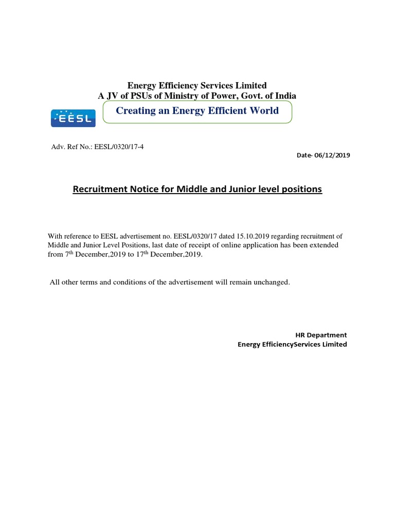 Extended Recruitment Notice PDF | PDF