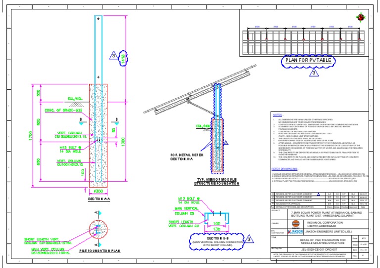 DETAIL OF PILE FOUNDATION FOR MMS-Foundation Drawing 450dia Pile ...