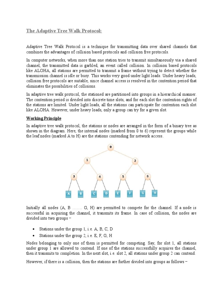 The Adaptive Tree Walk Protocol:: Working Principle | PDF | Networks ...