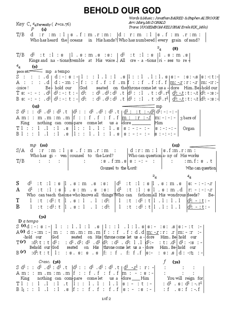 Behold Our God Guitar Chords