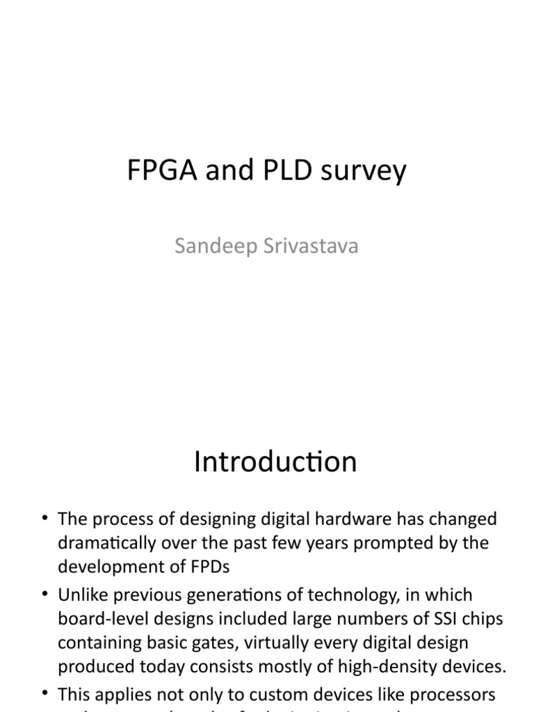 FPGA and PLD Survey | PDF | Field Programmable Gate Array | Logic Gate