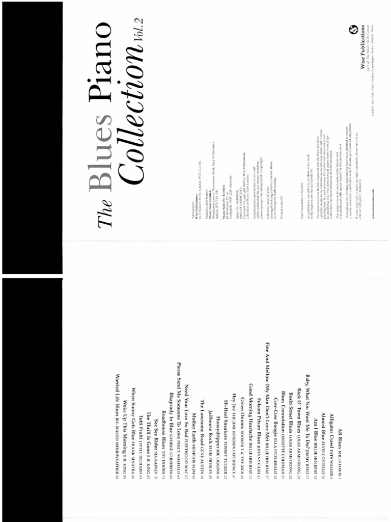 The Blues Piano Collection Vol 2 PDF | PDF