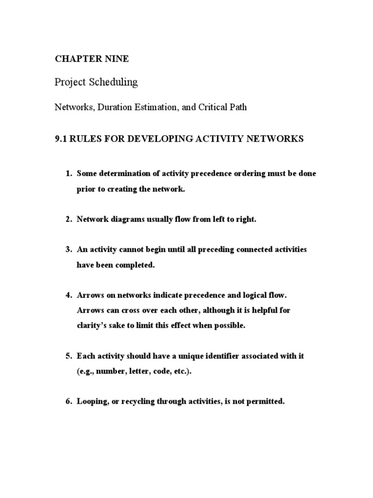 Project Scheduling Techniques: An In-Depth Look at Network Diagrams, Critical Path Analysis, and ...