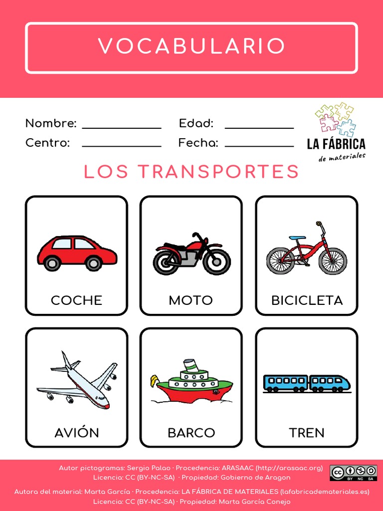 Vocabulario de Transportes | PDF | Bienes manufacturados | Transporte