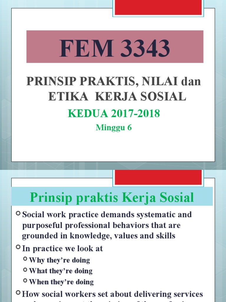 Principles of Practical Social Work: An Analysis of the Six Elements of ...