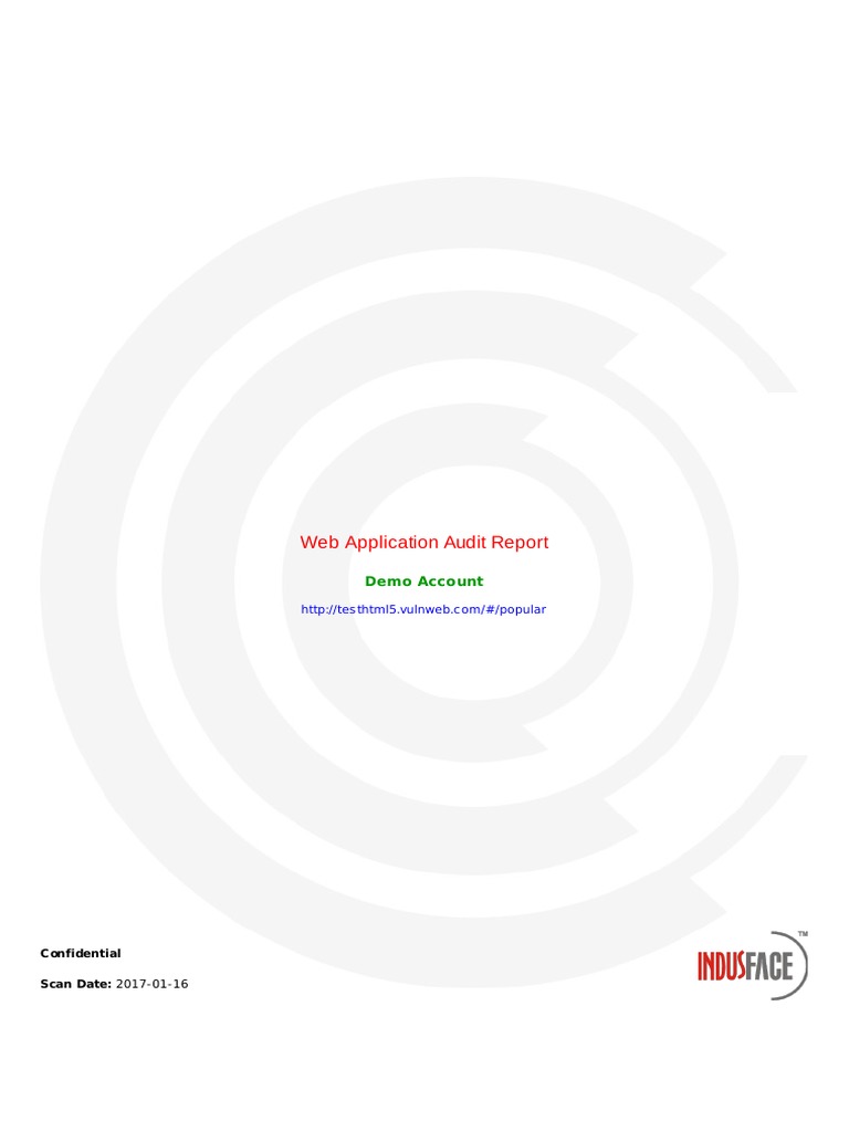 Web Application Audit Report: Demo Account | PDF | Hypertext Transfer ...