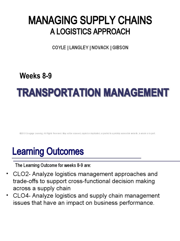 Managing Supply Chains: A Logistics Approach | PDF | Cargo | Supply Chain