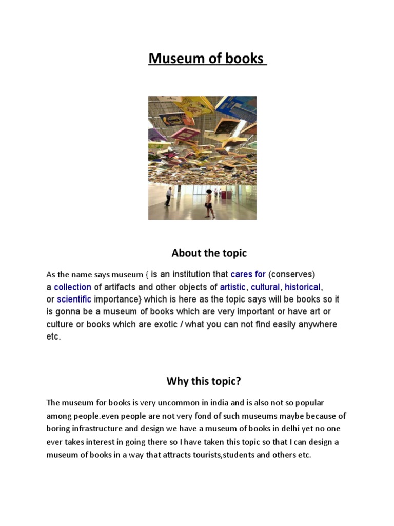 Museum of Books: About The Topic | PDF