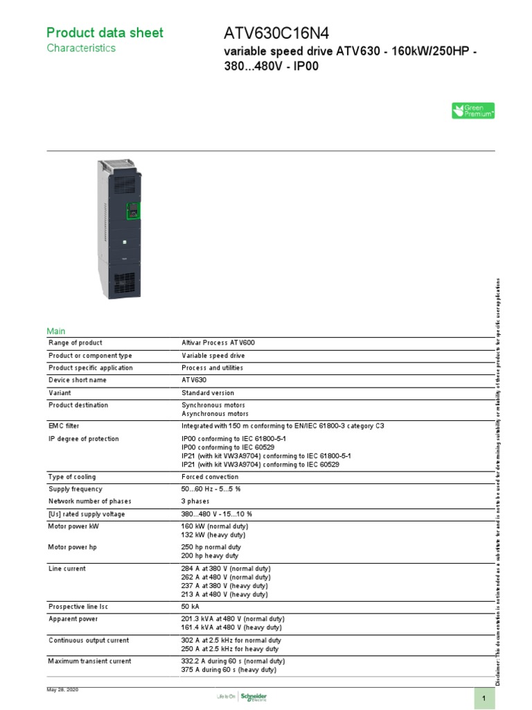 ATV630 Variable Speed Drive Overview | PDF | Electric Motor | Relay