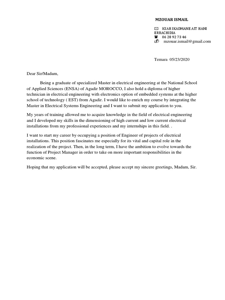 Motivation Letter | PDF