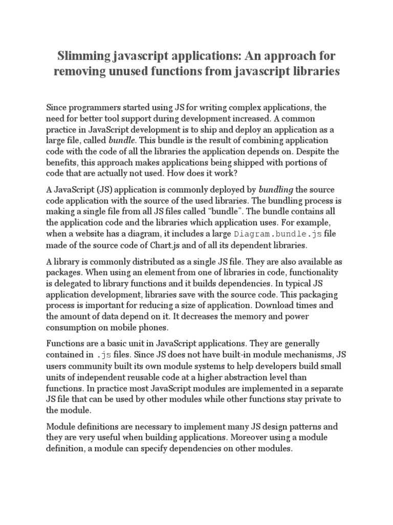 Slimming Javascript Applications | PDF | Library (Computing) | Modular ...