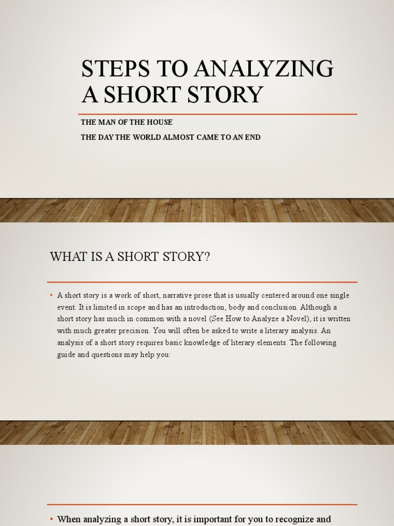 Steps To Analyzing A Short Story | PDF | Irony | Narration