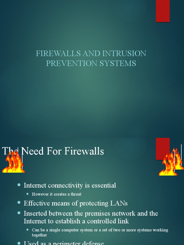 Chapter 4 - Firewalls and Intrusion Prevention | PDF | Firewall ...