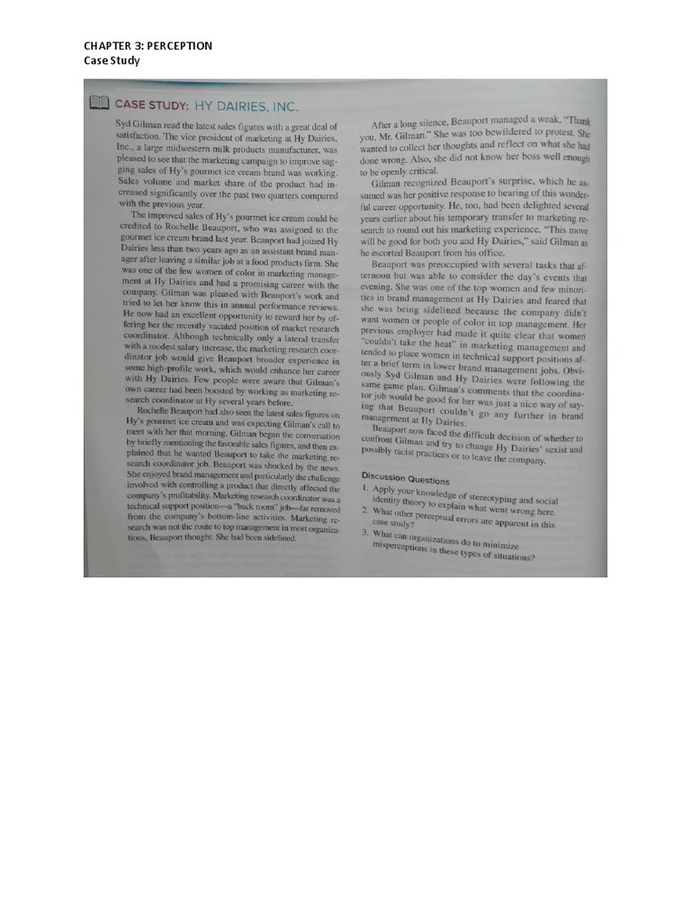 Chapter 3: Perception Case Study | PDF