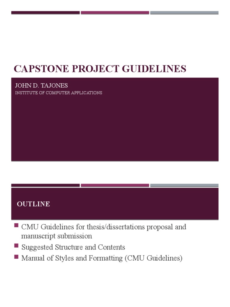 Thesis Capstone Guidelines | PDF | Thesis | Use Case