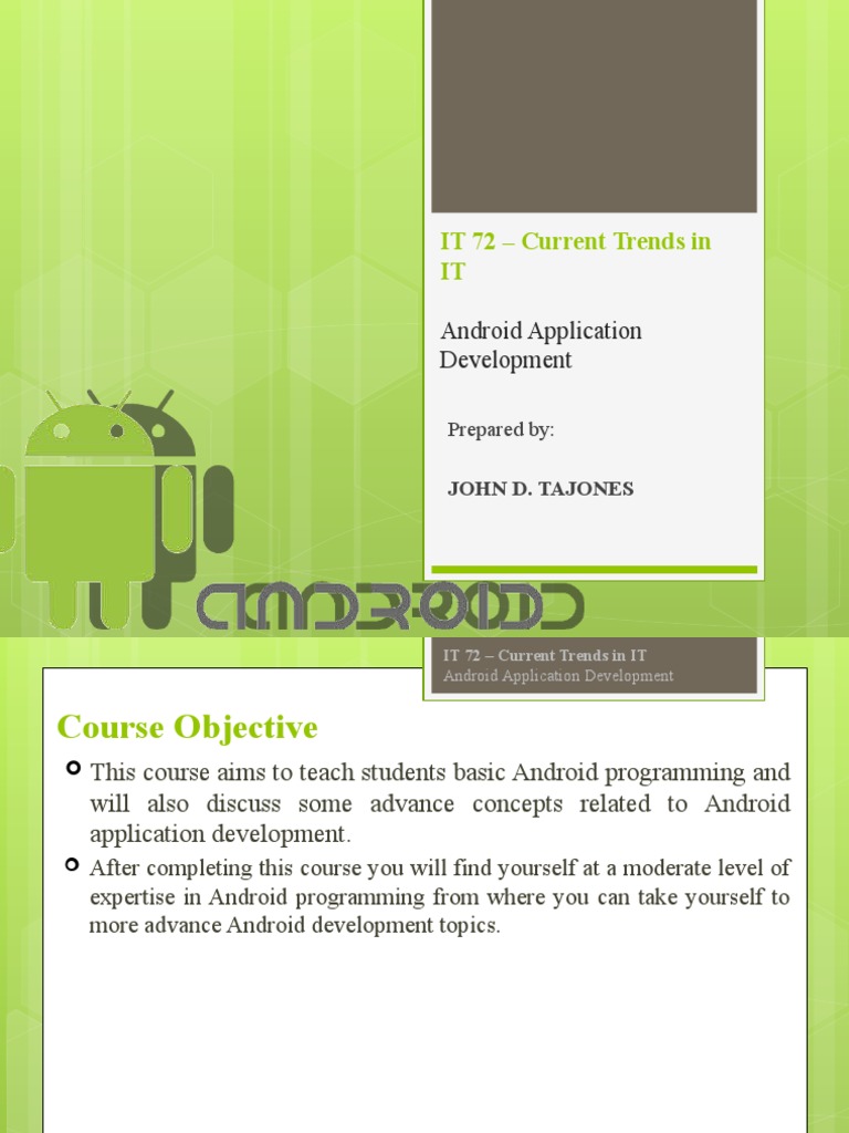 Getting Started with Android Application Development | PDF | Android (Operating System ...