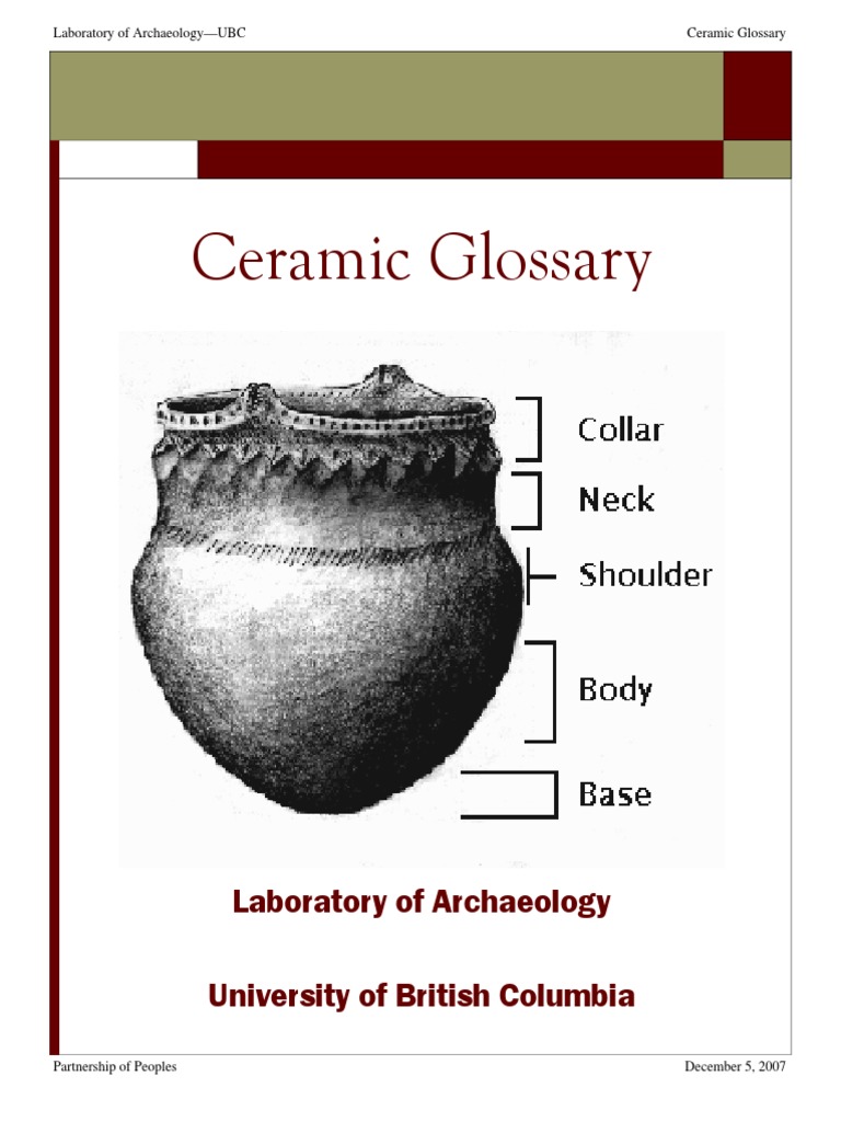 Ceramic Glossary | PDF | Pottery | Porcelain