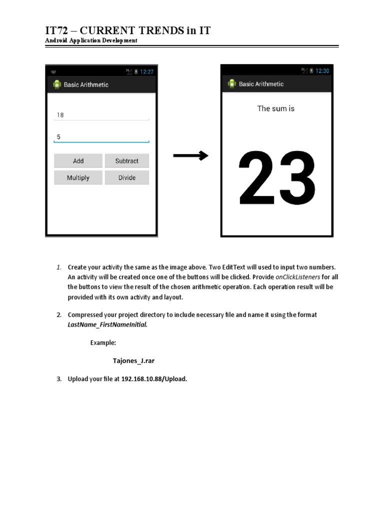 It72 - Current Trends in It: Android Application Development | PDF | Computers