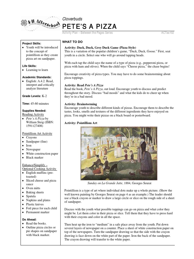 Pete'S A Pizza: Cloverbuds | Download Free PDF | Pizza | Muffin