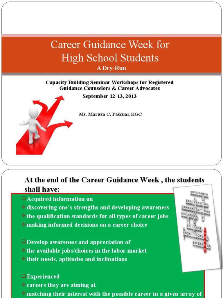 Career Guidance Week For High School Students | Download Free PDF ...