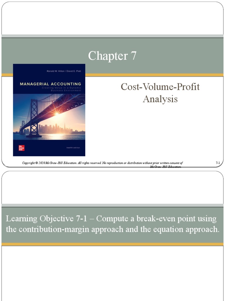 Cost-Volume-Profit Analysis: Mcgraw-Hill Education | PDF | Accounting ...