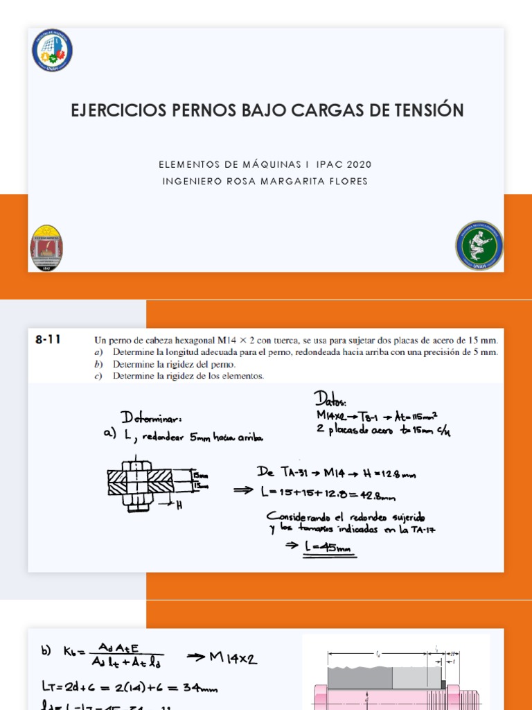 Ejercicios Pernos A Tensión Pdf