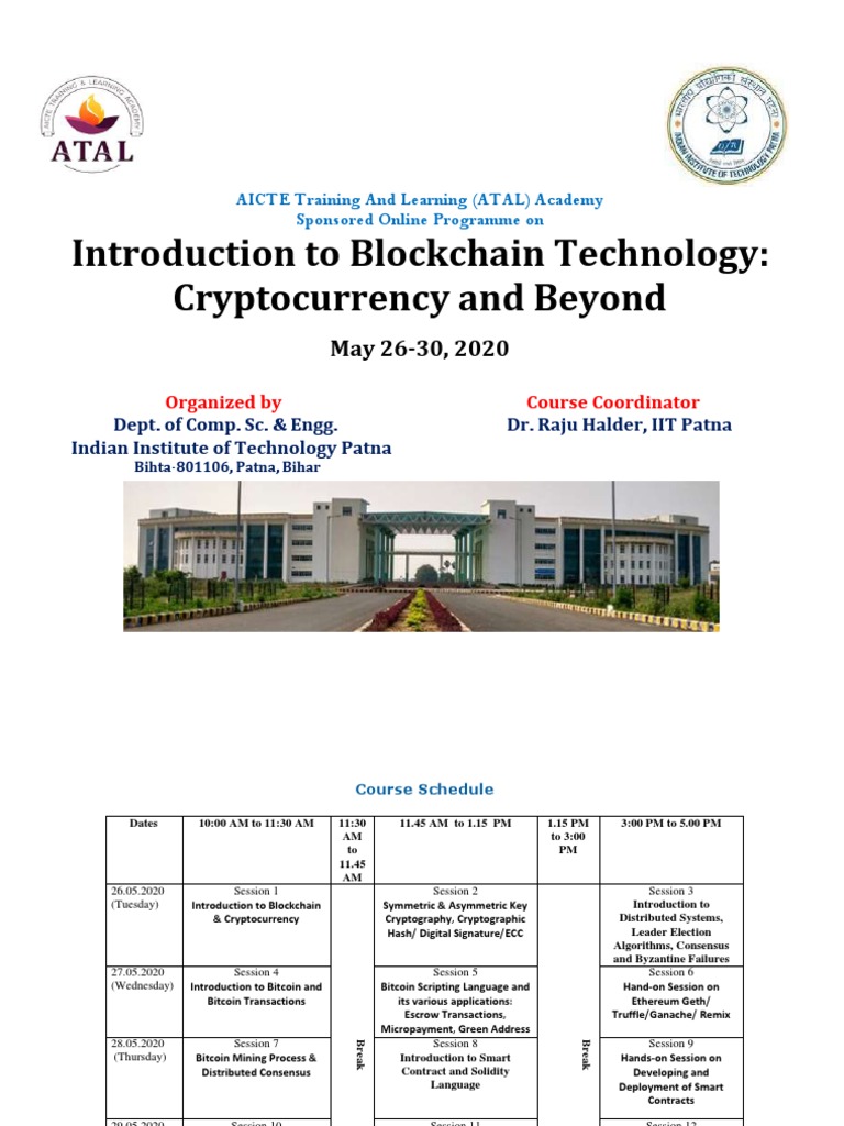Introduction To Blockchain Technology: Cryptocurrency and Beyond | PDF ...