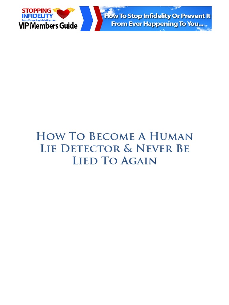 Human Lie Detectorpdf PDF | PDF | Lie | Emotions