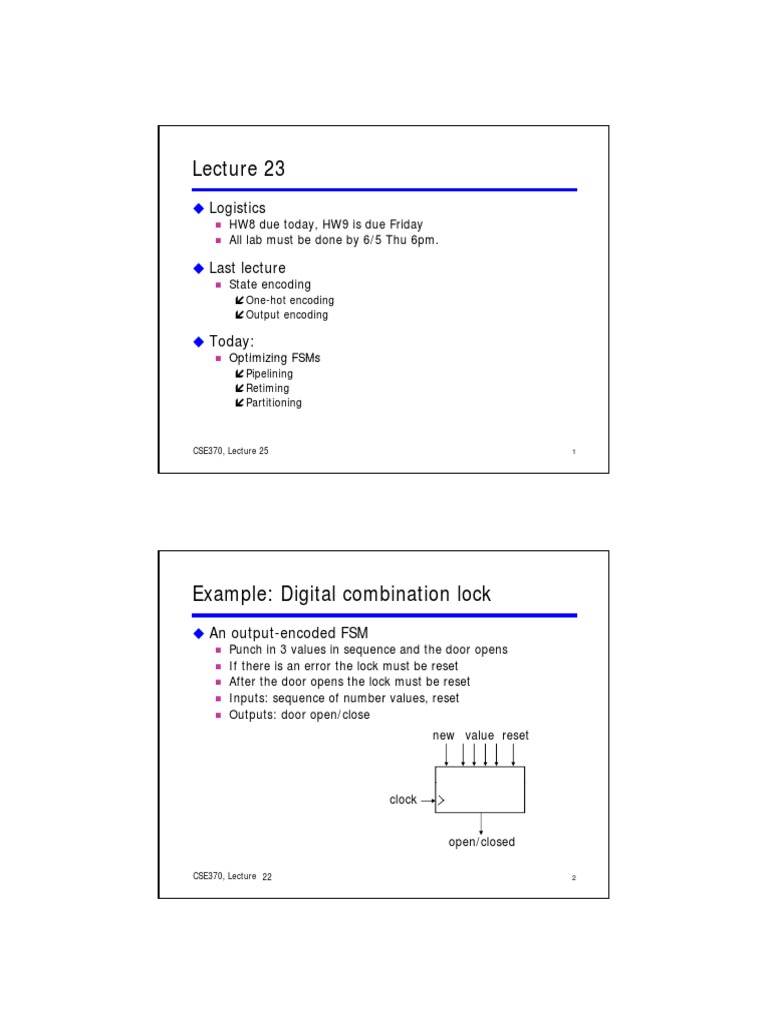 Logistics: Ó One-Hot Encoding Ó Output Encoding | PDF | Latency (Engineering) | Digital Electronics
