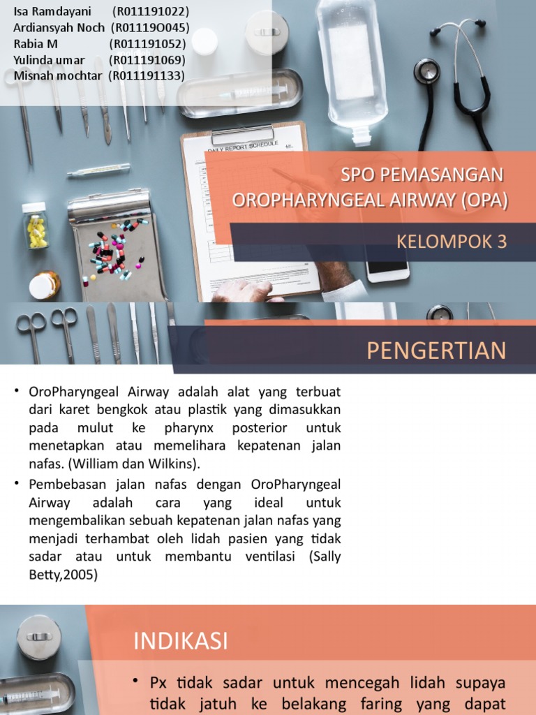 SPO PEMASANGAN OPA Dan NPA | PDF