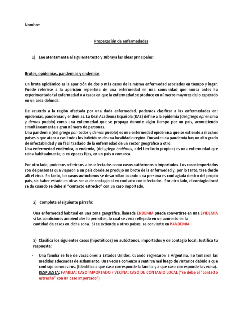 Actividad Epi-Pan-Endemia. Con Correciones | PDF | Epidemias ...