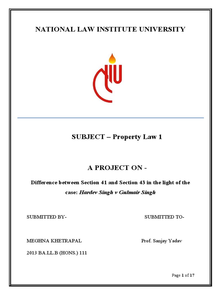 TOPA Trimester 6 | PDF | Estoppel | Mortgage Law