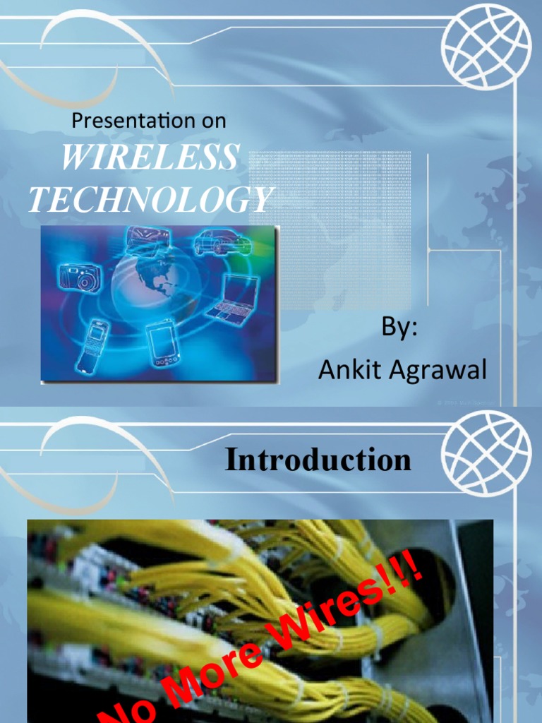 Wireless Technology Presentation | PDF | Data Transmission | Wi Fi