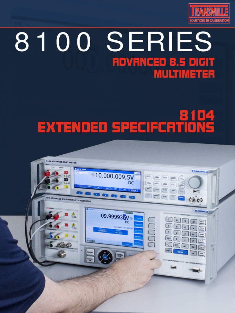 8100 SERIES: 8104 Extended Specifcations | PDF | Thermocouple | Calibration
