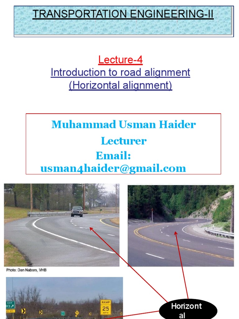 Transportation Engineering-Ii: Introduction To Road Alignment (Horizontal Alignment) | Download ...