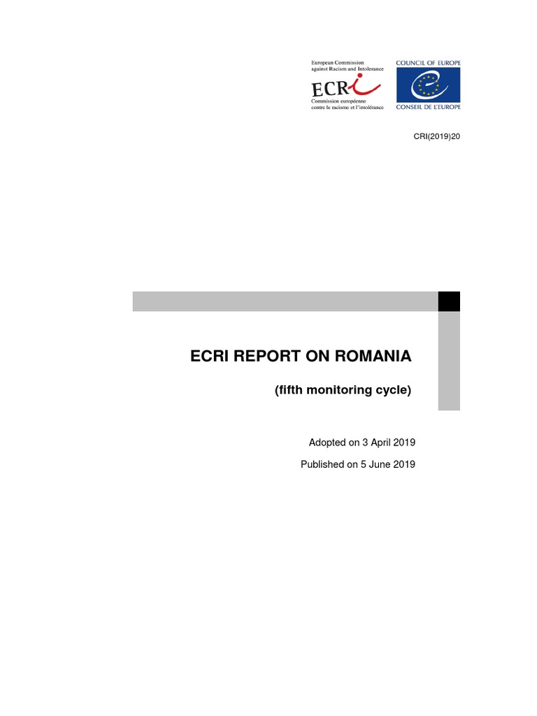 2019 - ECRI - Country Report PDF | PDF | Hate Speech | Discrimination