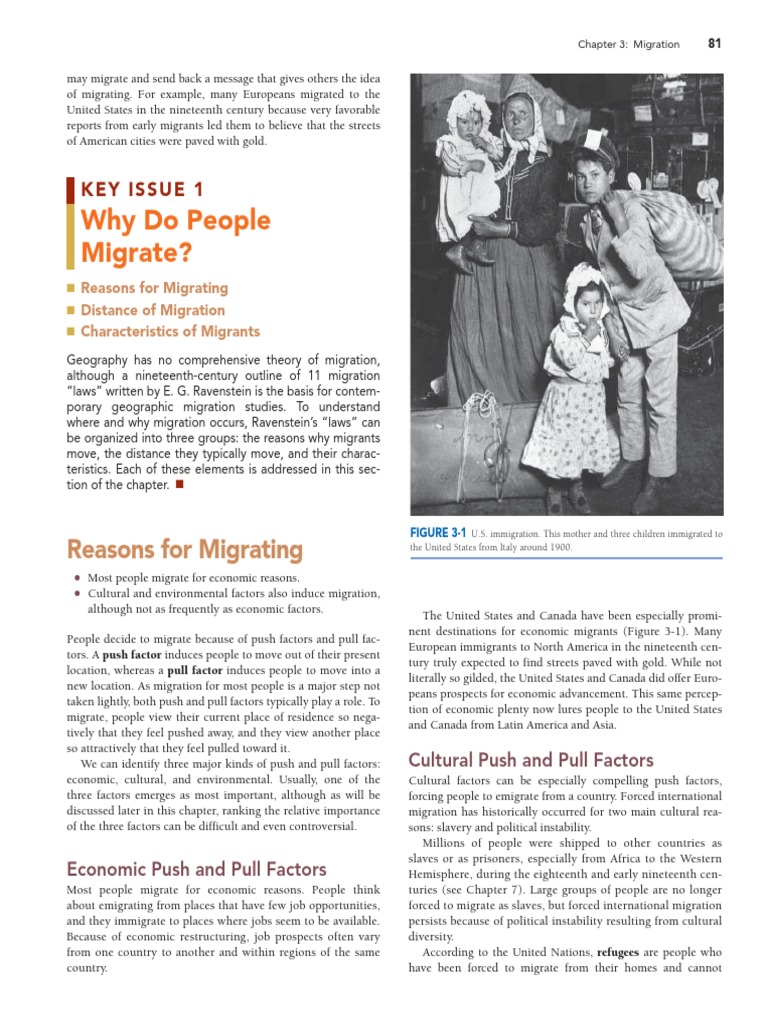 Why Do People Migrate?: Reasons For Migrating | PDF | Human Migration ...